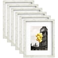 8x10 Picture Frame Set with Mat for Wall Collage - 6 pcs Distressed ...