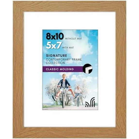 8x10 Picture Frame with Shatter-Resistant Glass - Use as 5x7 Frame with ...