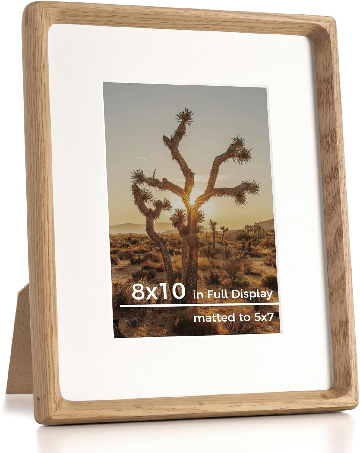 8x10 Picture Frame USA-Sourced Natural Oak Solid Wood Photo Frame ...