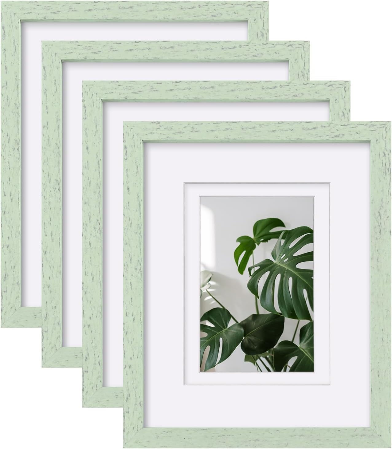8x10 Picture Frames Set of 4, Made of Solid Wood Covered by Plexiglass ...