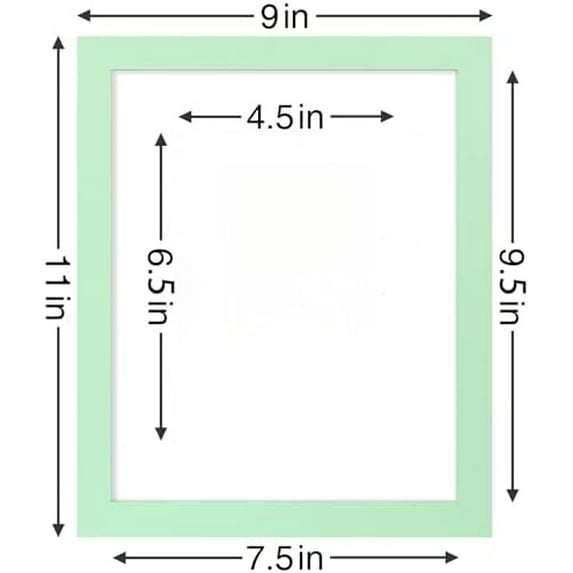 8x10 Picture Frames Set of 9, Shatter Resistant Plexiglass, Display 5x7 ...