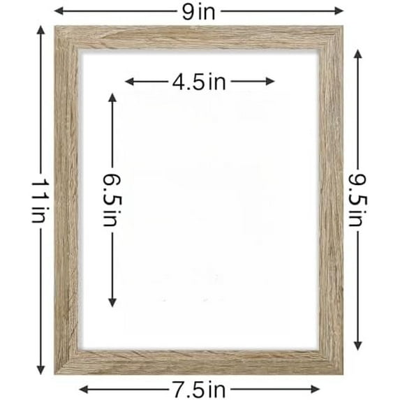 8x10 Picture Frames Set of 9, Shatter Resistant Plexiglass, Display 5x7 ...