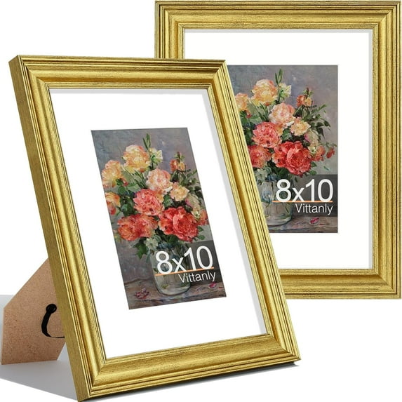 8x10 Picture Frames Set of 2, Ornate Vintage Photo Frame for Wall or ...