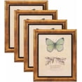 8x10 Picture Frames Set of 4 Rustic Retro Photo Frame with HD Plastic ...