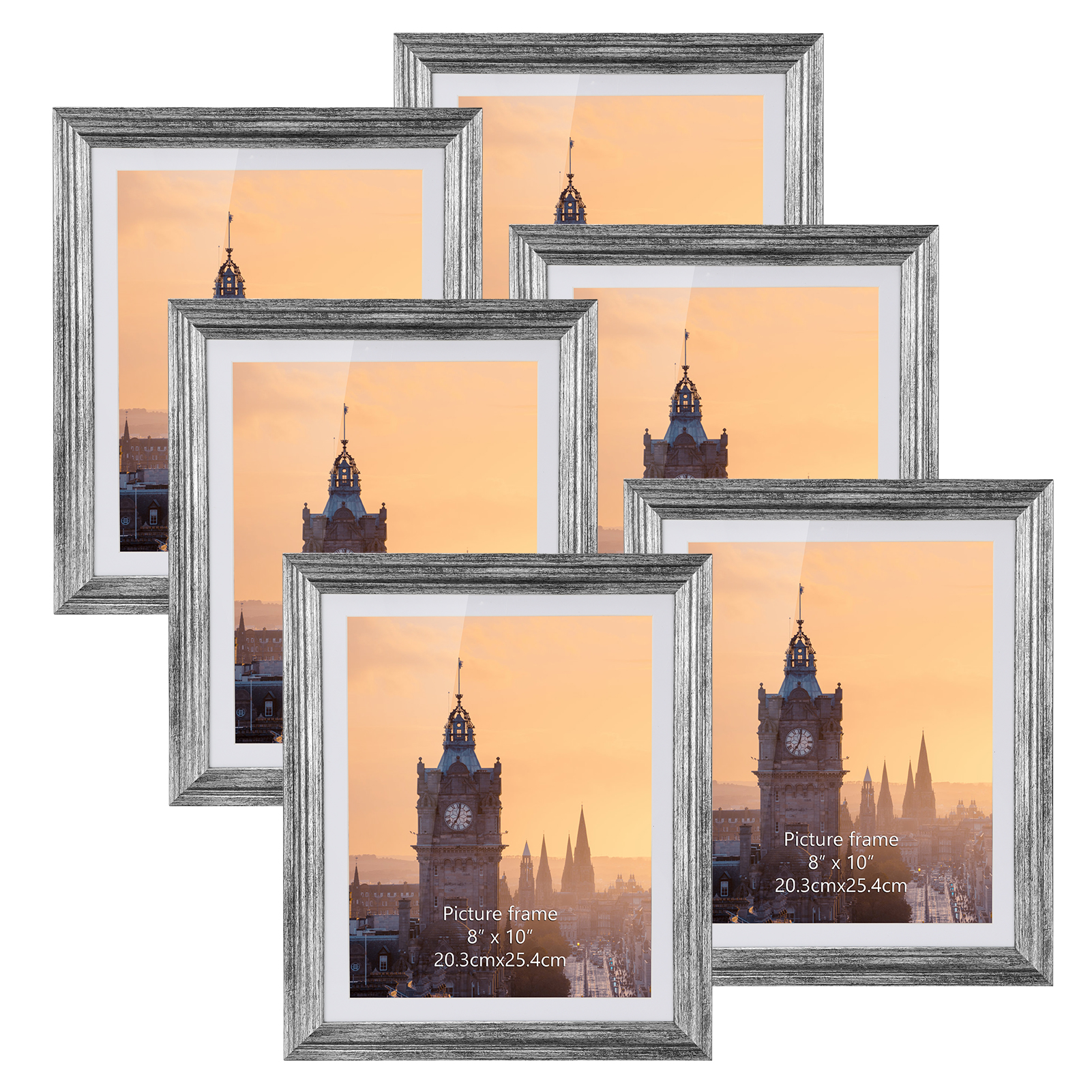 Mainstays 8x10 Front Loading Picture Frames, White, Set of 6 - Walmart.com