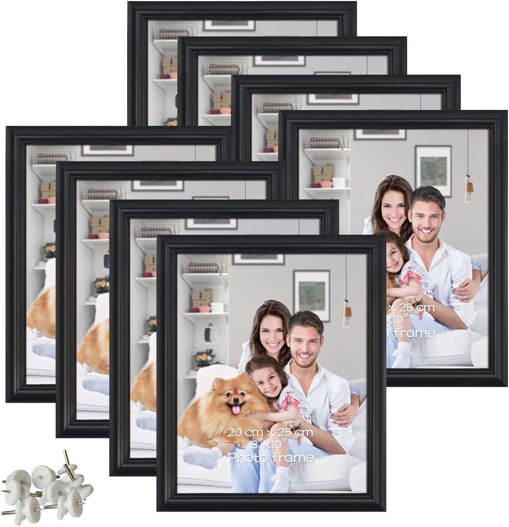 8x10 Picture Frames Set Of 8 Black Photo Frames 8 By 10 For Wall Decor 8x10 Picture Frames Set Of 8 Black Photo Frames 8 By 10 For Wall Decor
