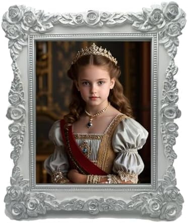 8x10 Picture Frames Silver Flower Frame. Resin Handmade Photo Frame ...