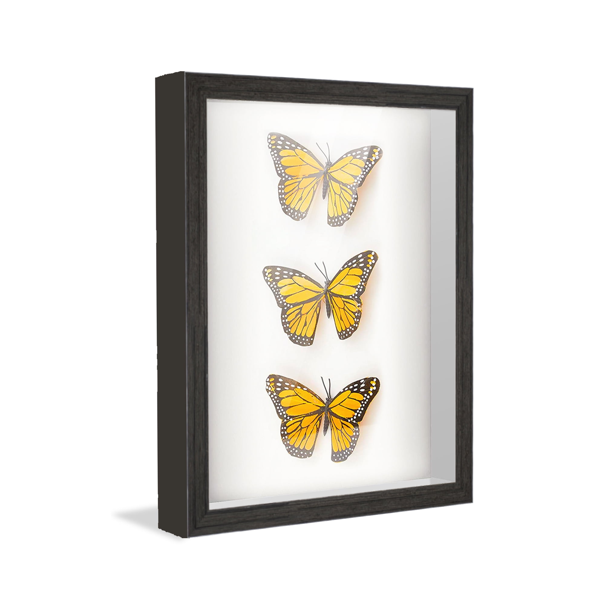 8x10 Shadow Box Frame Black | 1.125 inches Deep Real Wood Rustic ...