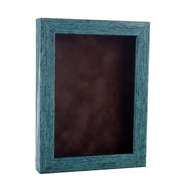 8x10 Shadow Box Frame Blue Wood | With a 1" Usable Display Depth ...