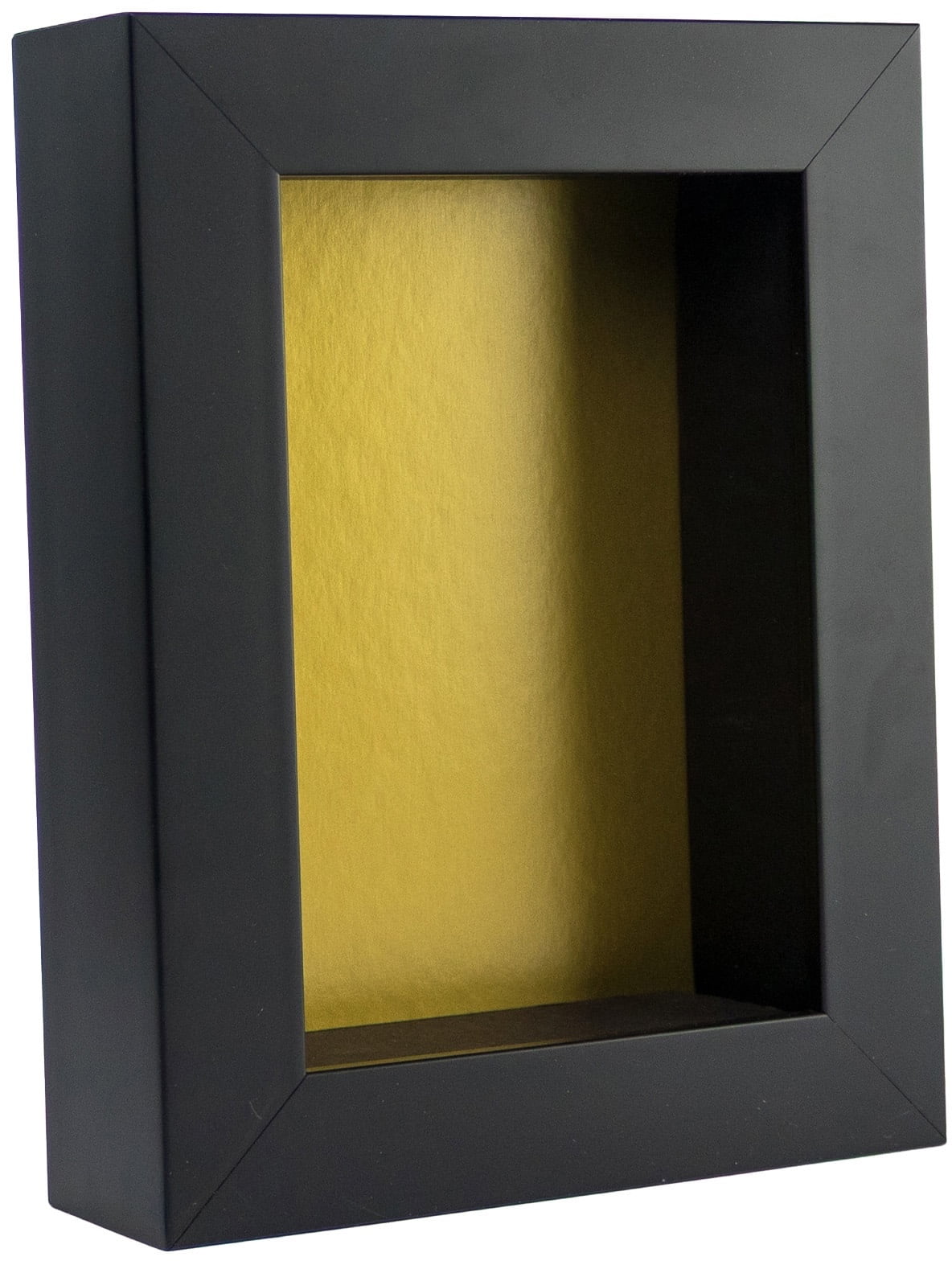 8x10 Shadow Box Frame In Black With A 1 3/4" Usable Depth Includes Gold ...