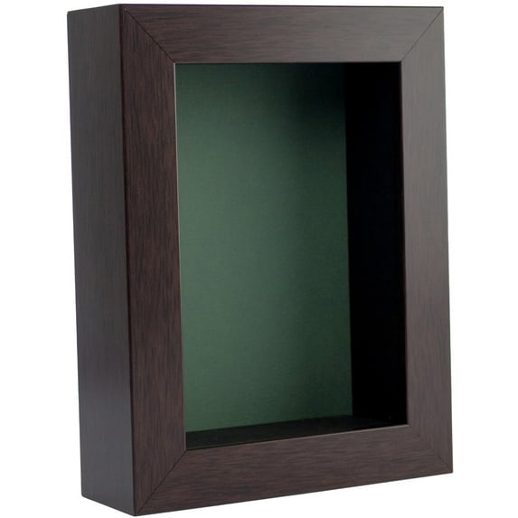 8x10 Shadow Box Frame In Brown With A 1 3/4" Usable Depth Includes ...