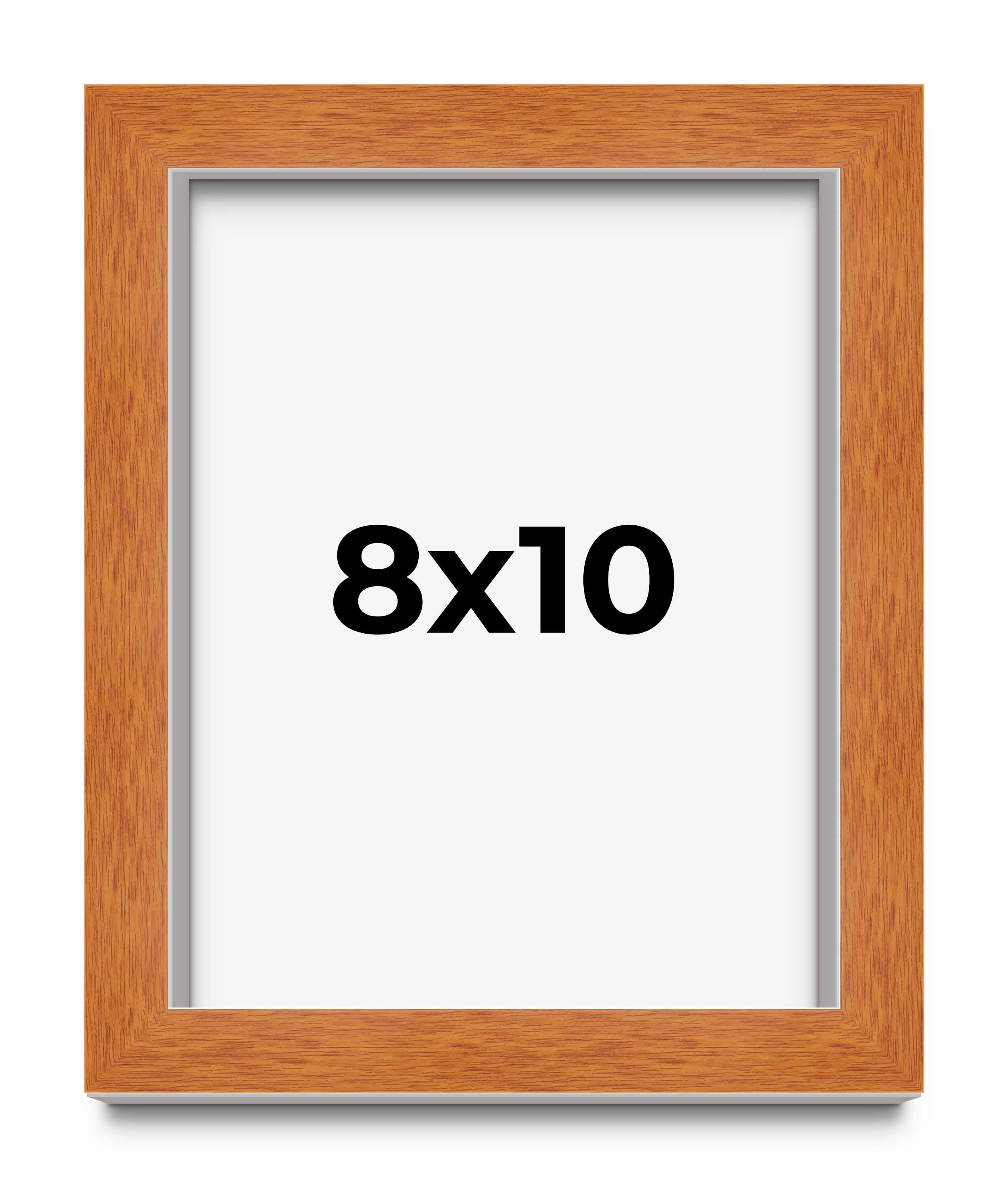 8x10 Shadow Box Frame Light Brown Real Wood with a White Acid-Free ...