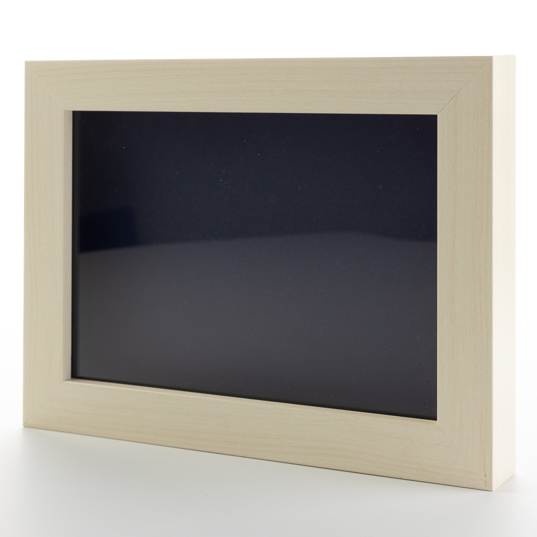 8x10 Shadow Box Frame Light Real Wood with a Navy Acid-Free Backing | 3 ...