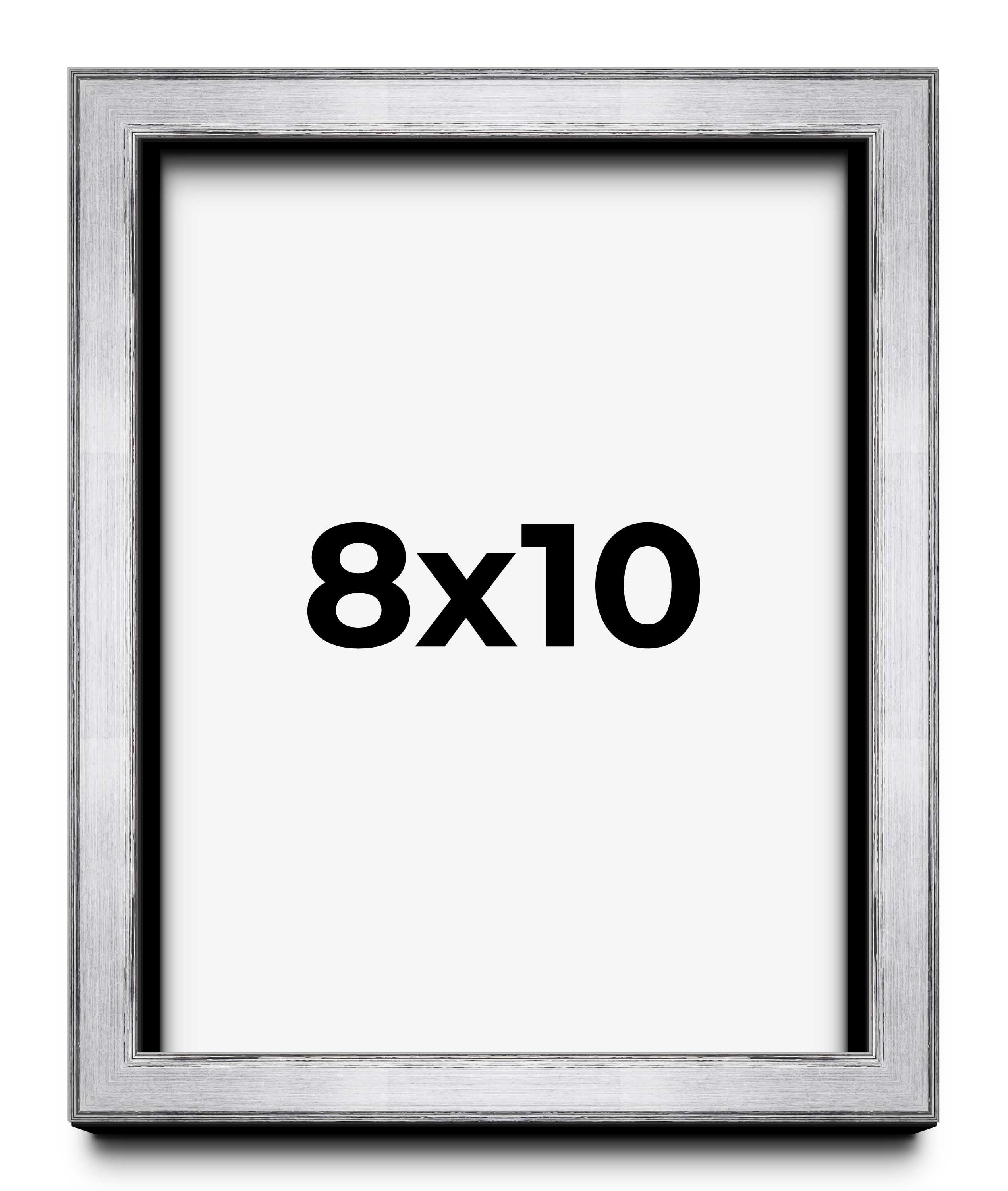 8x10 Shadow Box Frame Silver | 1.375 Inches Deep Real Wood Contemporary ...