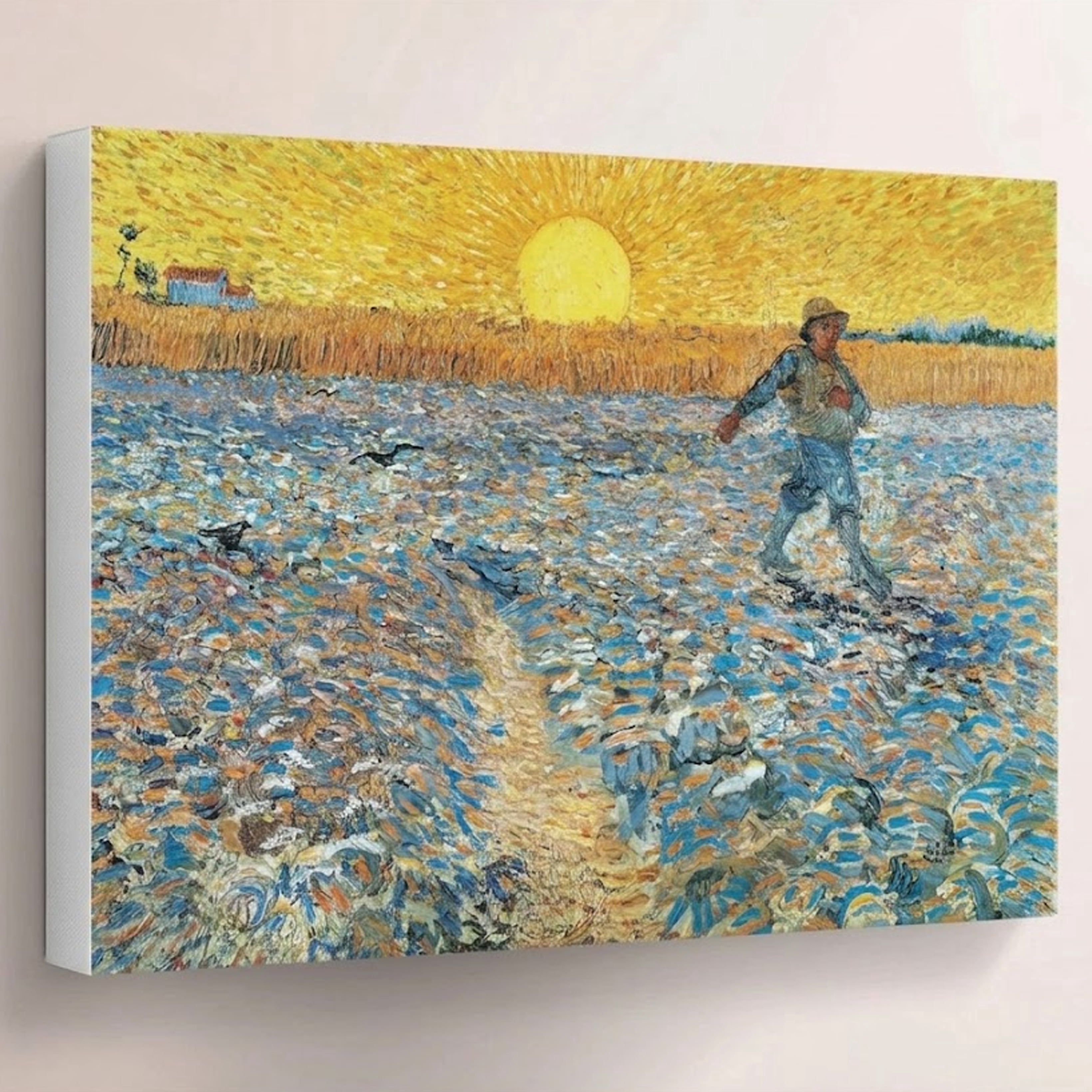 8x10 Size, Stretched Canvas Wall ArtVincent van Gogh, The Sower at ...