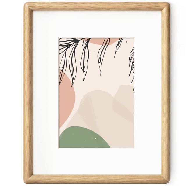 Axeman 8x10 Solid Wood Picture Frame with Mat for 6x8 Photos, Oak ...