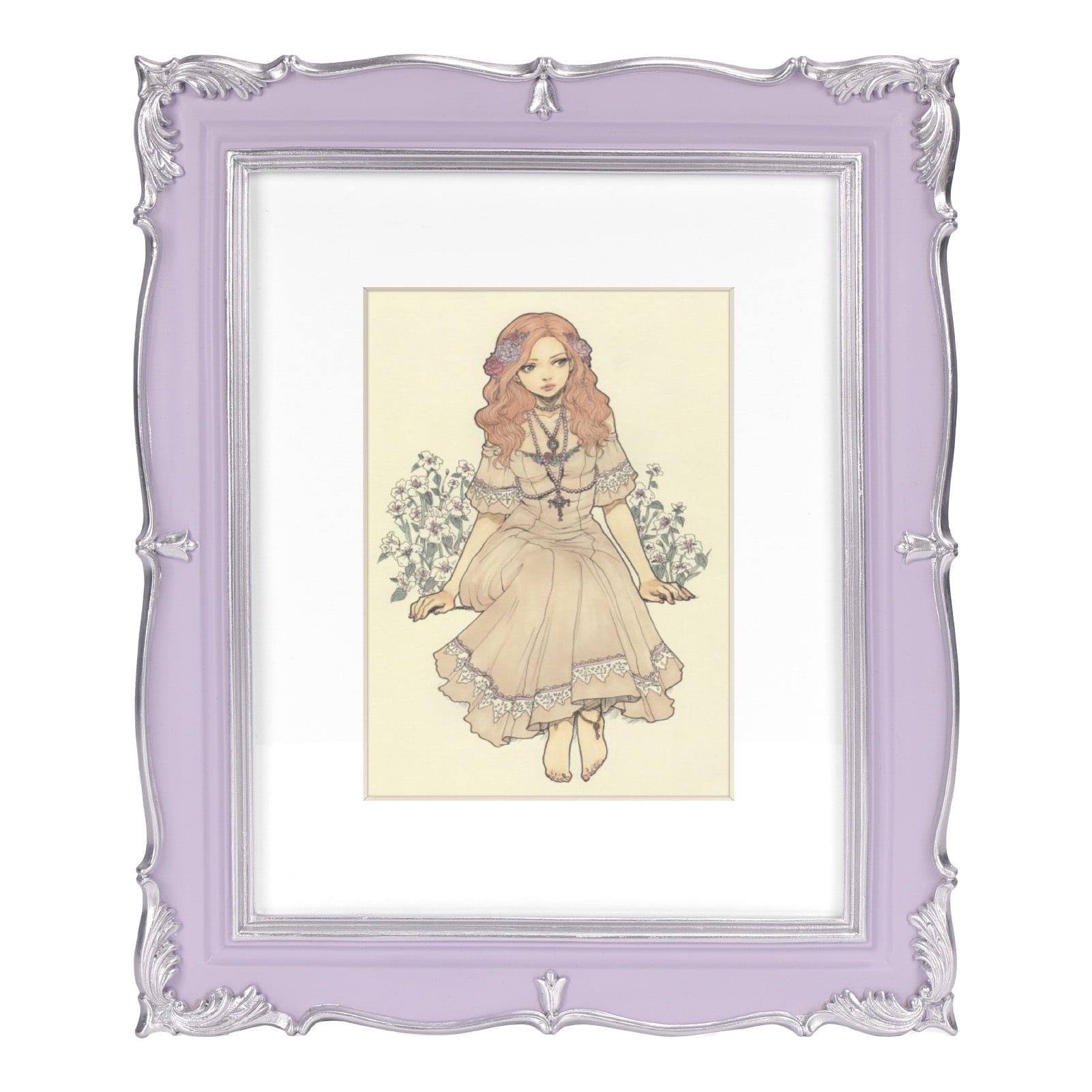 8x10 Vintage Picture Frame, Purple 8 by 10 Ornate Decorative Antique ...