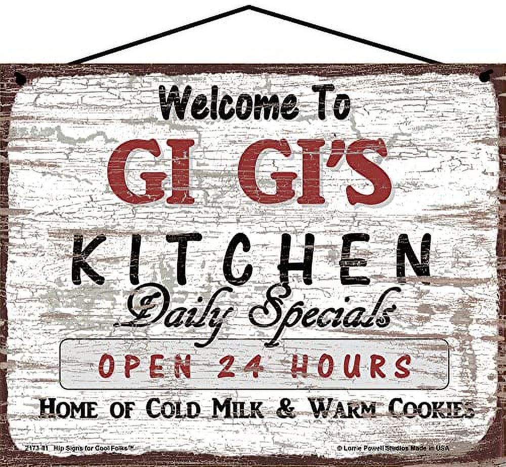 8x10 Vintage Style Kitchen Sign Welcome to Gi Gi's Kitchen Daily ...