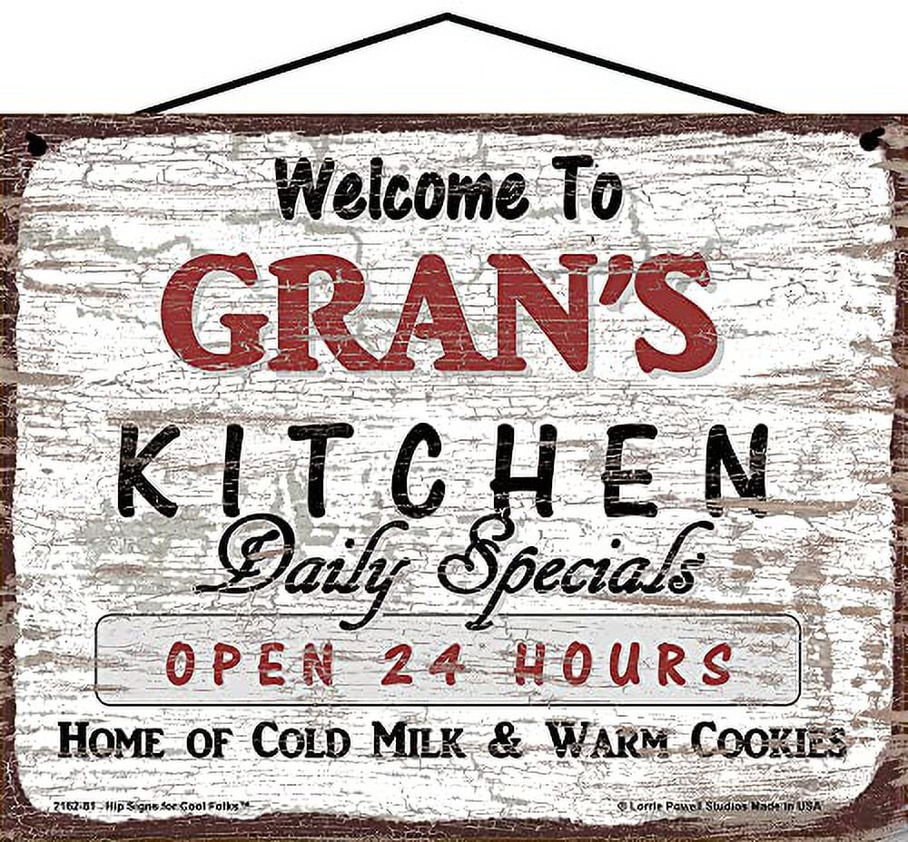 8x10 Vintage Style Kitchen Sign Welcome to Gran's Kitchen Daily ...