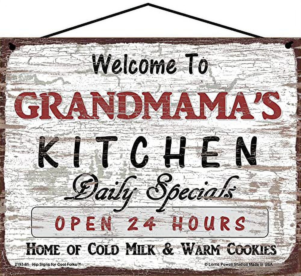 8x10 Vintage Style Kitchen Sign Welcome to Grandmama's Kitchen Daily ...
