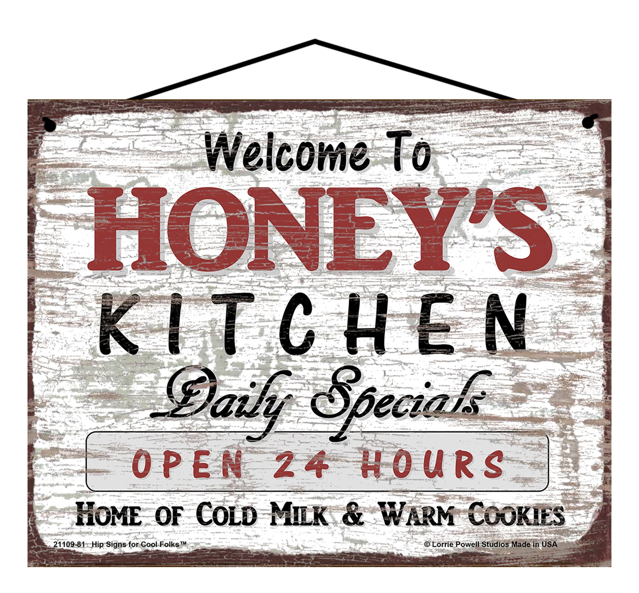 8x10 Vintage Style Kitchen Sign Welcome to Honey's Kitchen Daily ...