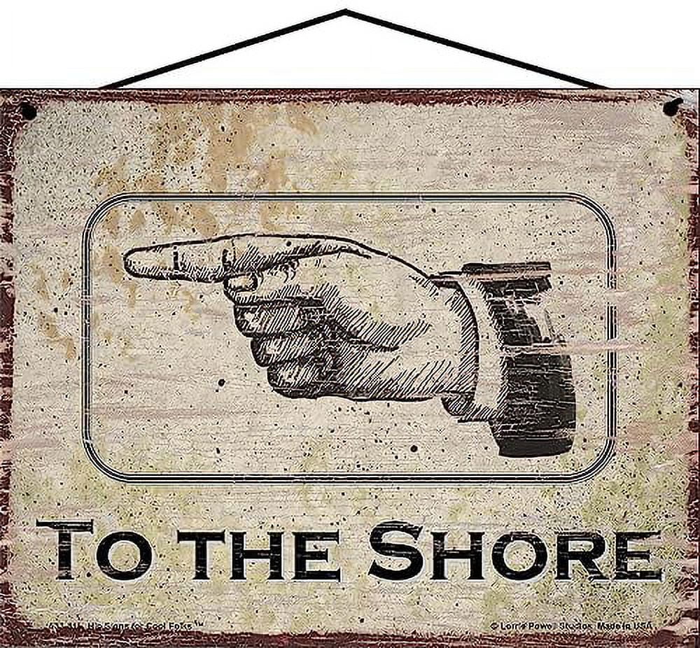 8x10 Vintage Style Sign with a Hand Pointing to the LEFT in the ...