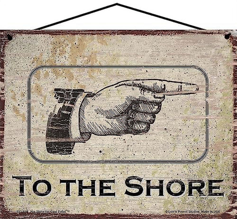 8x10 Vintage Style Sign with a Hand Pointing to the RIGHT in the ...