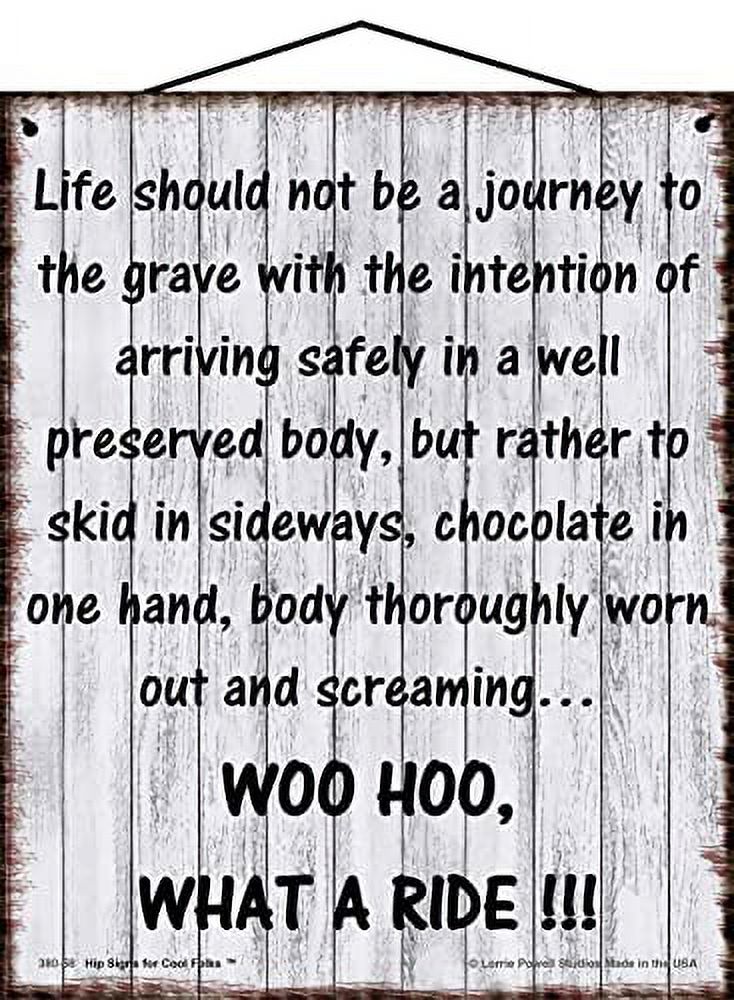 8x10 Vintage Style Sign - Life Quote Woo Hoo What a Ride - Enjoy Life ...