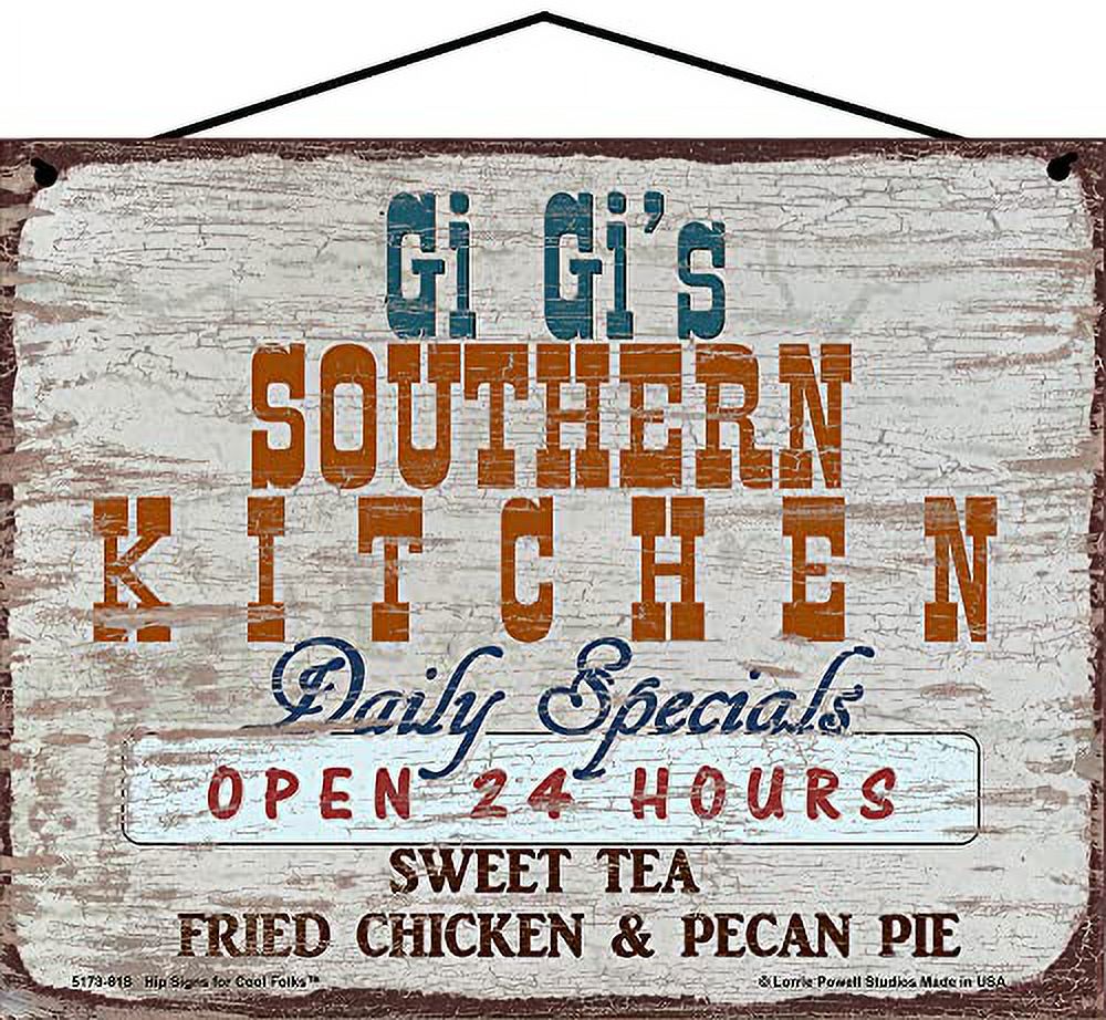 8x10 Vintage Style Southern Kitchen Sign: "Gi Gi's Southern Kitchen ...