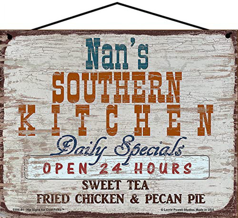 8x10 Vintage Style Southern Kitchen Sign: "Nan's Southern Kitchen Daily ...