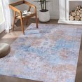 8x10 Washable Area Rug, Low-pile For Dining Room, Non-shedding Stain ...