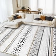 8x10 Washable Moroccan Farmhouse Geometric Low Pile Non-Slip Area Rug ...