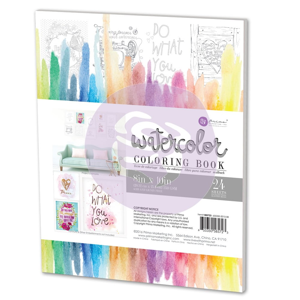 8x10 Watercolor Coloring BK (P - Walmart.com