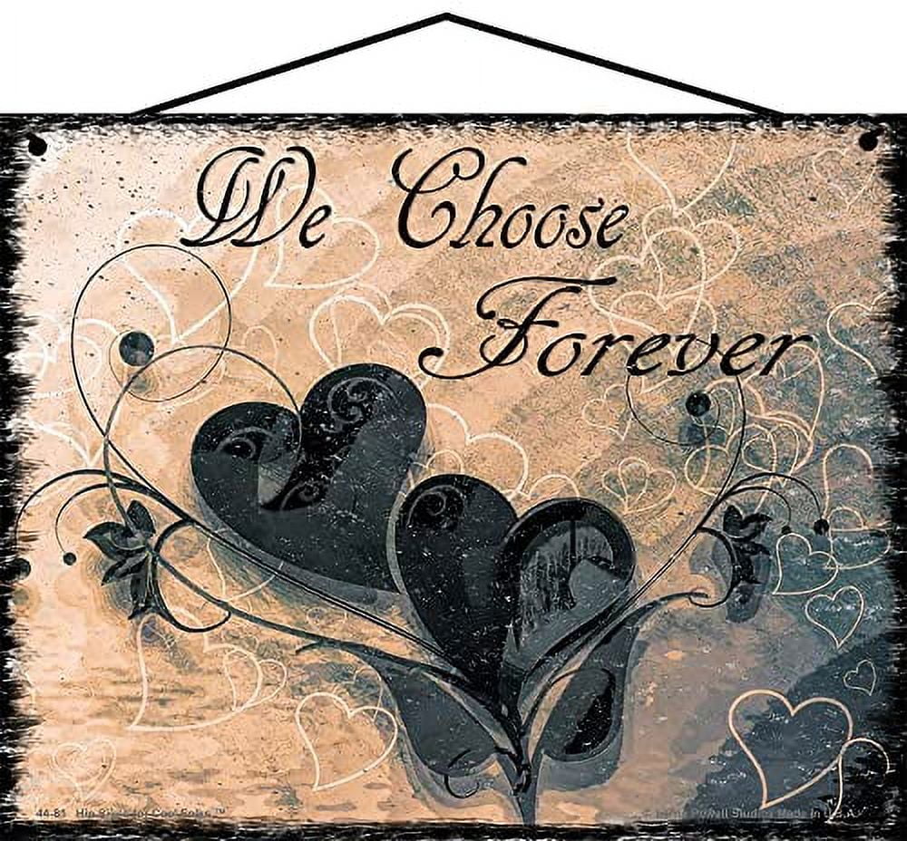 8x10 We Choose Forever Quote Sign - Romantic Love Vintage Style Wall ...