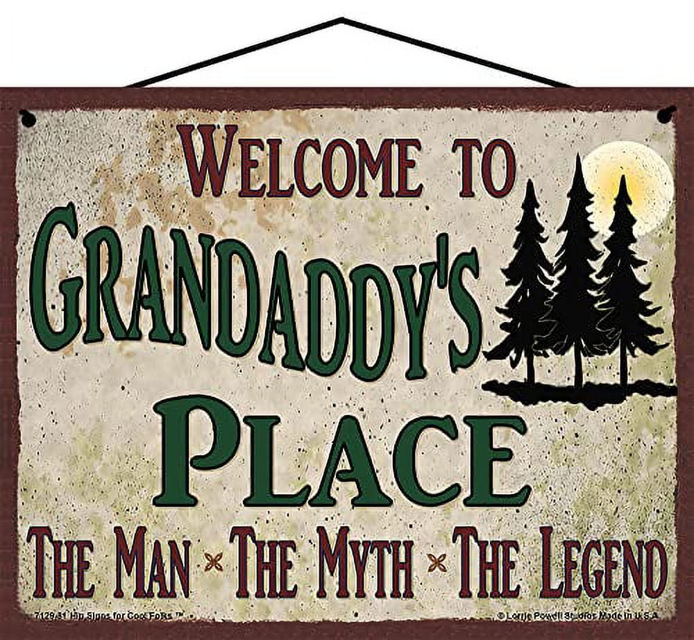 8x10 Welcome to Grandaddy's Place Sign with Pine Trees Nature Scene The ...