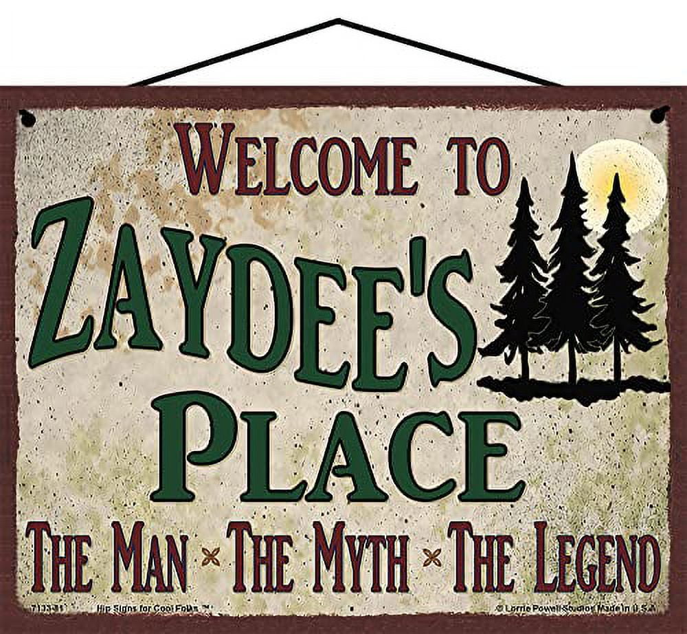 8x10 Welcome to Zaydee's Place Sign with Pine Trees Nature Scene The ...