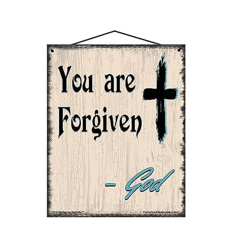 8x10 You Are Forgiven God Quote Sign - Religious Themed Home Décor with ...