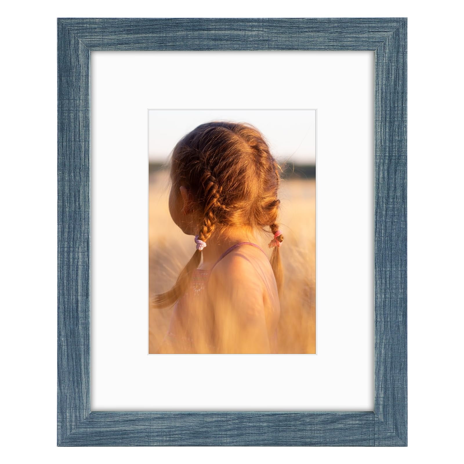 8x10 frame with mat for 5x7 photos, high definition glass, wall mount ...