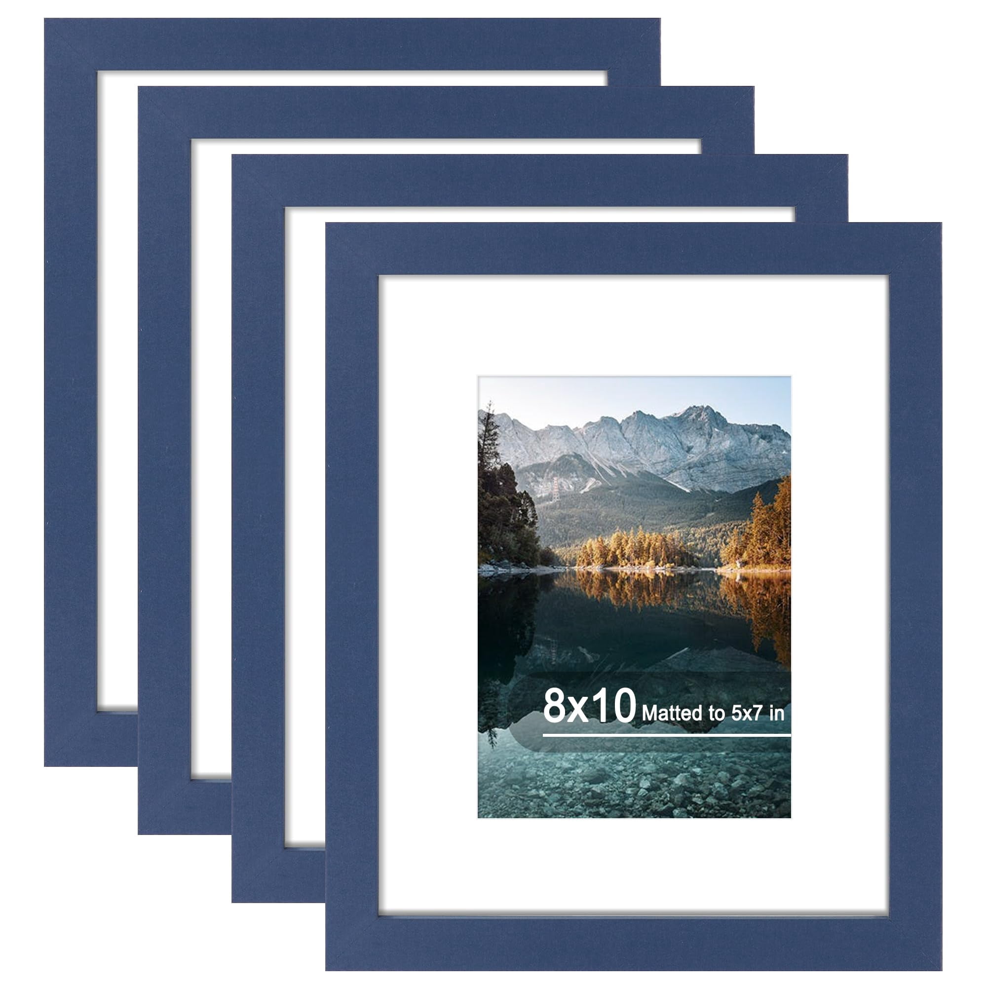 8x10 in Blue Picture Frame Set of 4 - Walmart.com
