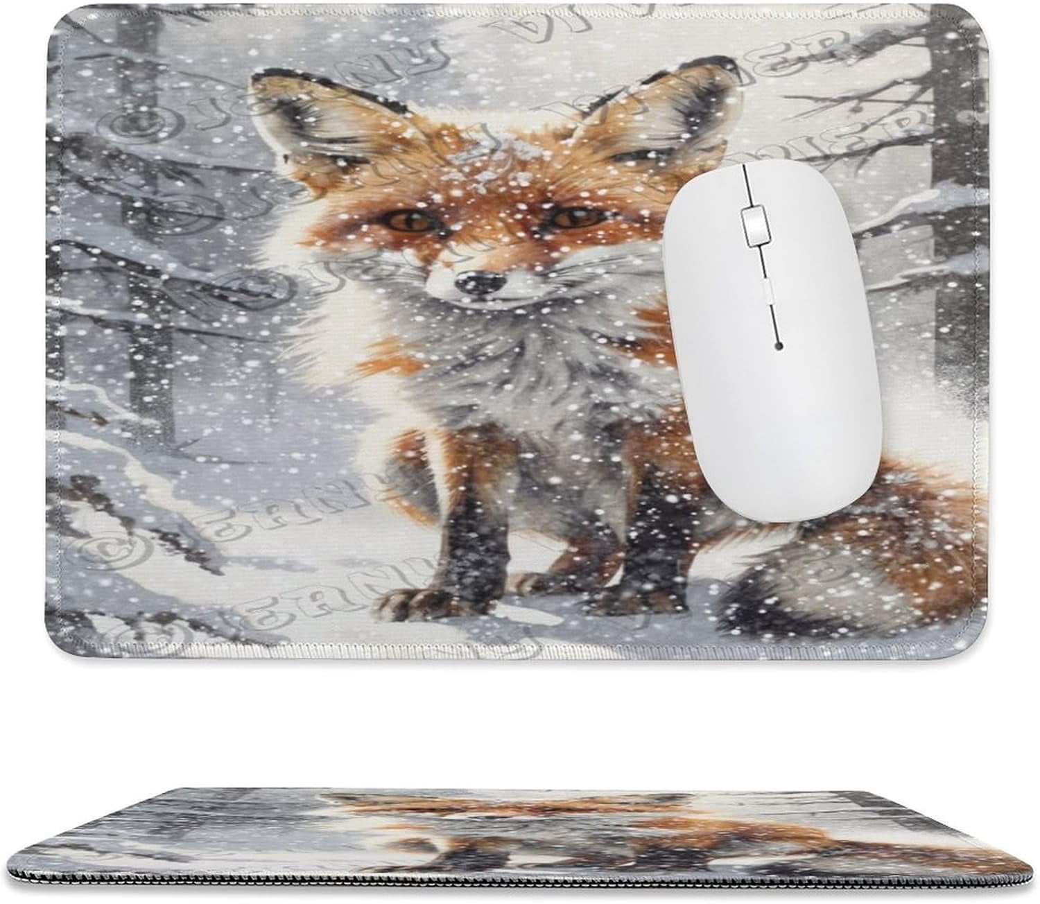 8x10 in Mouse Pad - Adorable Fox Design, Washable and Non-Slip, Great ...
