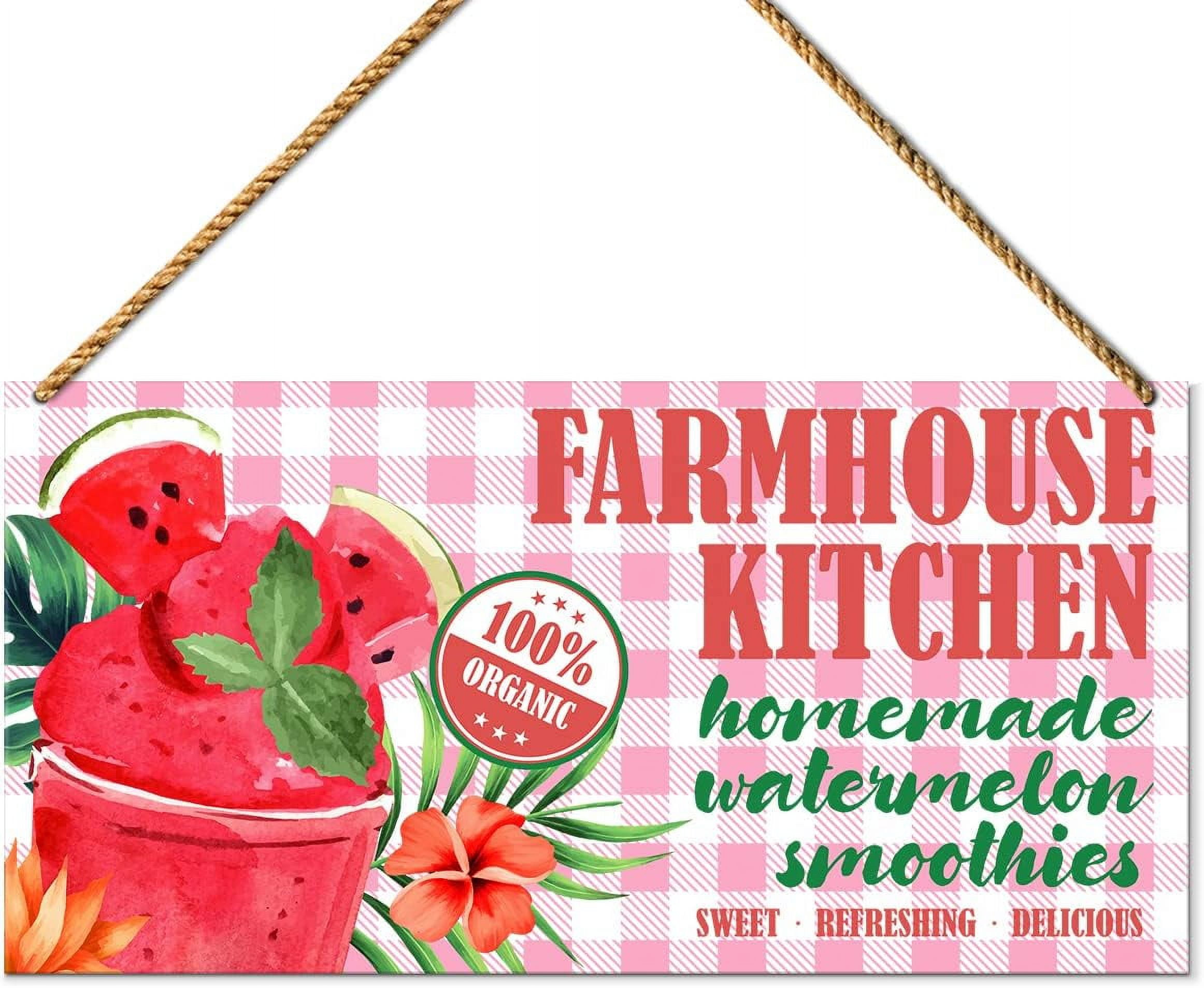 8x10 inch Farmhouse Kitchen Sign Decor,Farmhouse Summer Watermelon ...