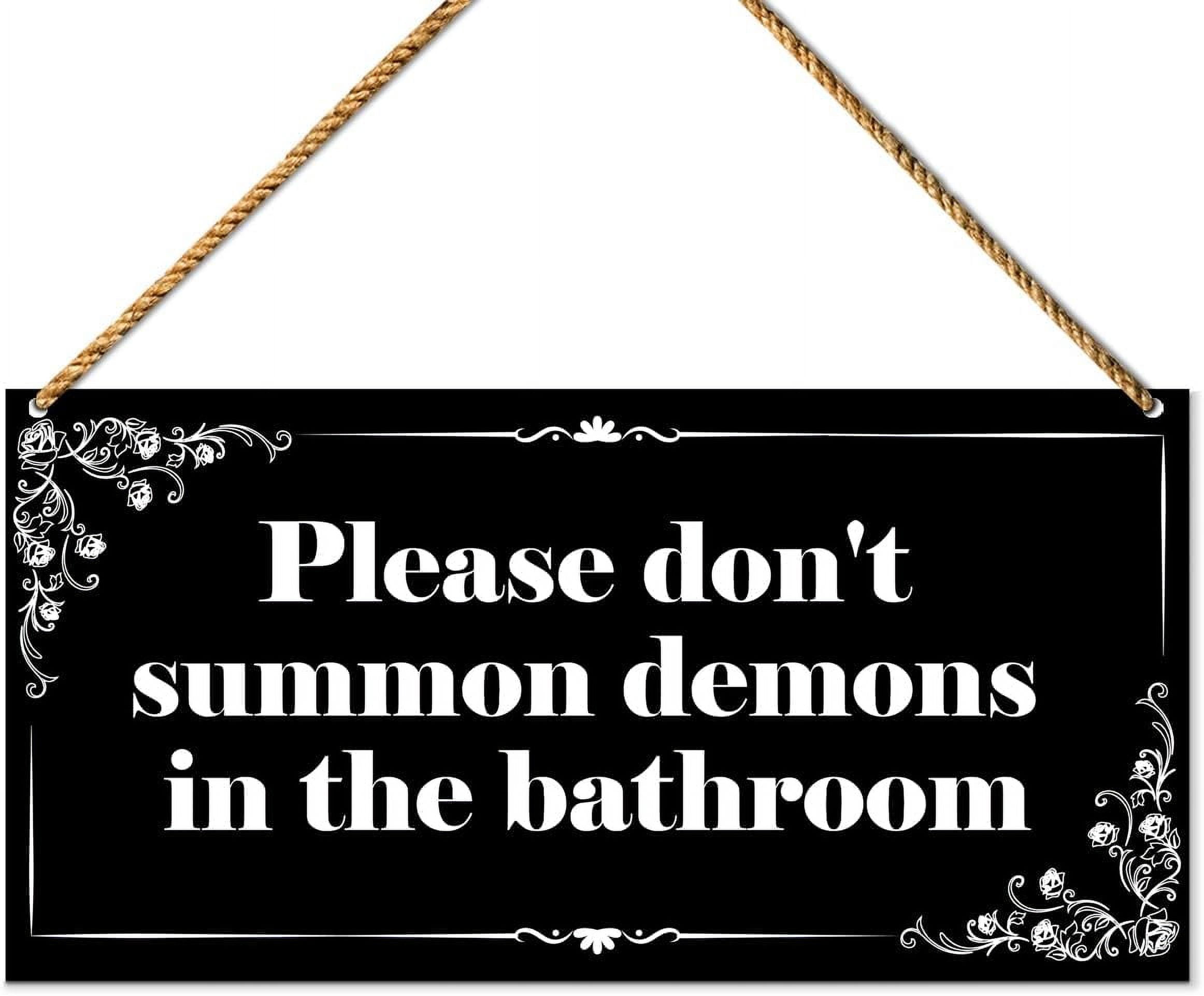 8x10 inch Gothic Bathroom Sign Wood Decor,Funny Goth Guest Bathroom ...