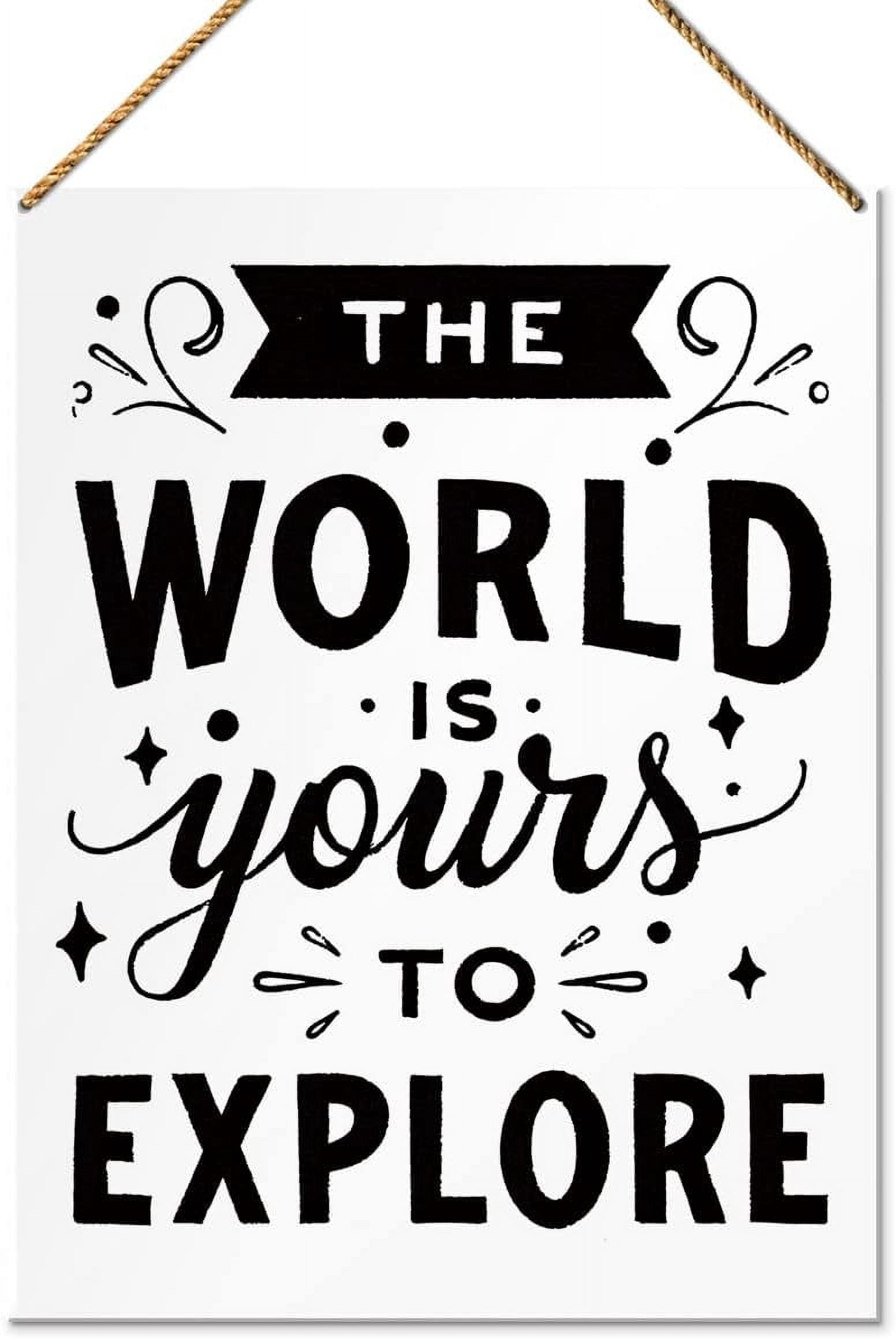 8x10 inch Nursery Wood Sign Decor,The World Is Yours to Explore,Nursery ...