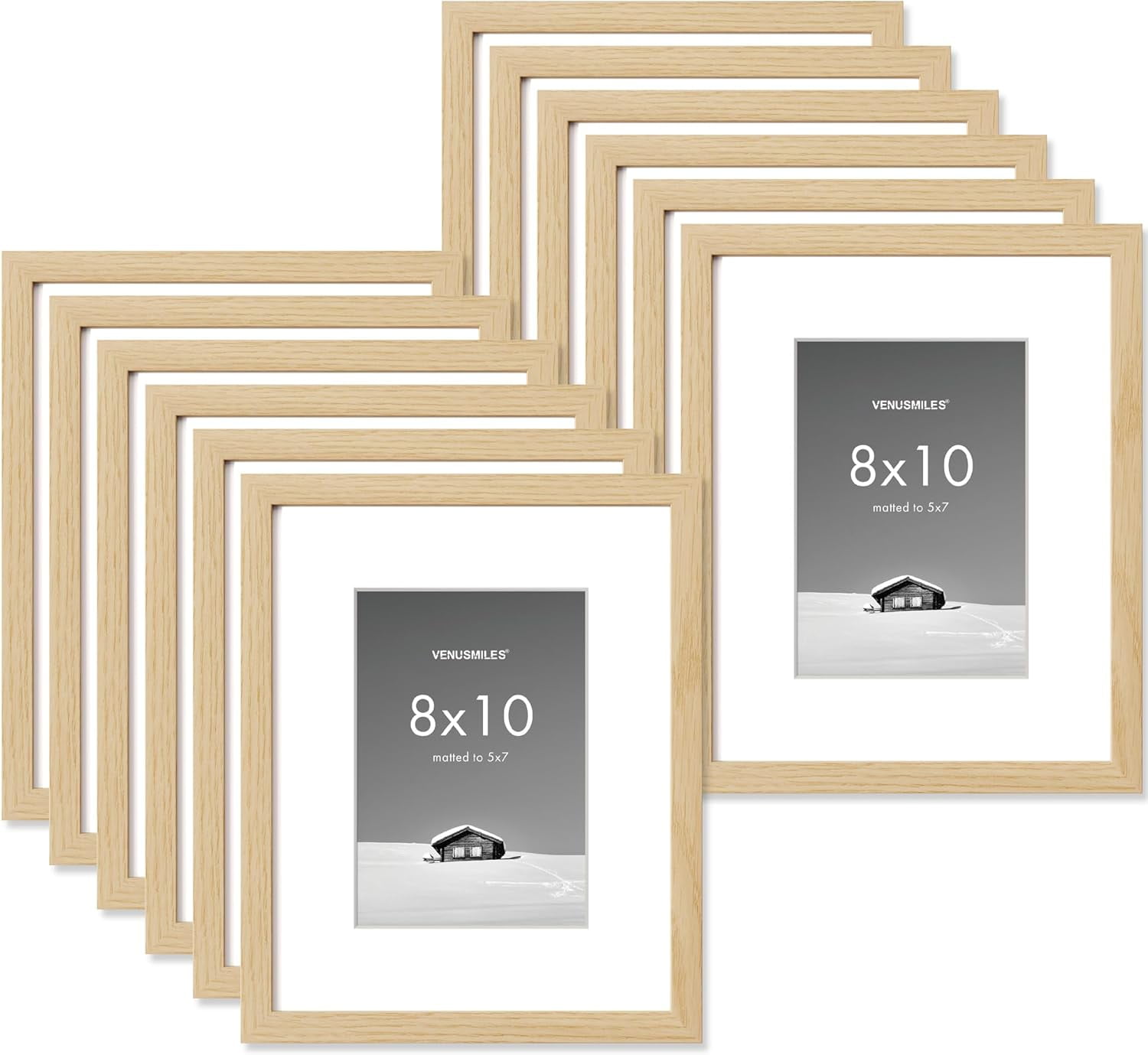 8x10 inch Picture Frame, 8x10 Photo Frames with 5x7 Removable Mat ...