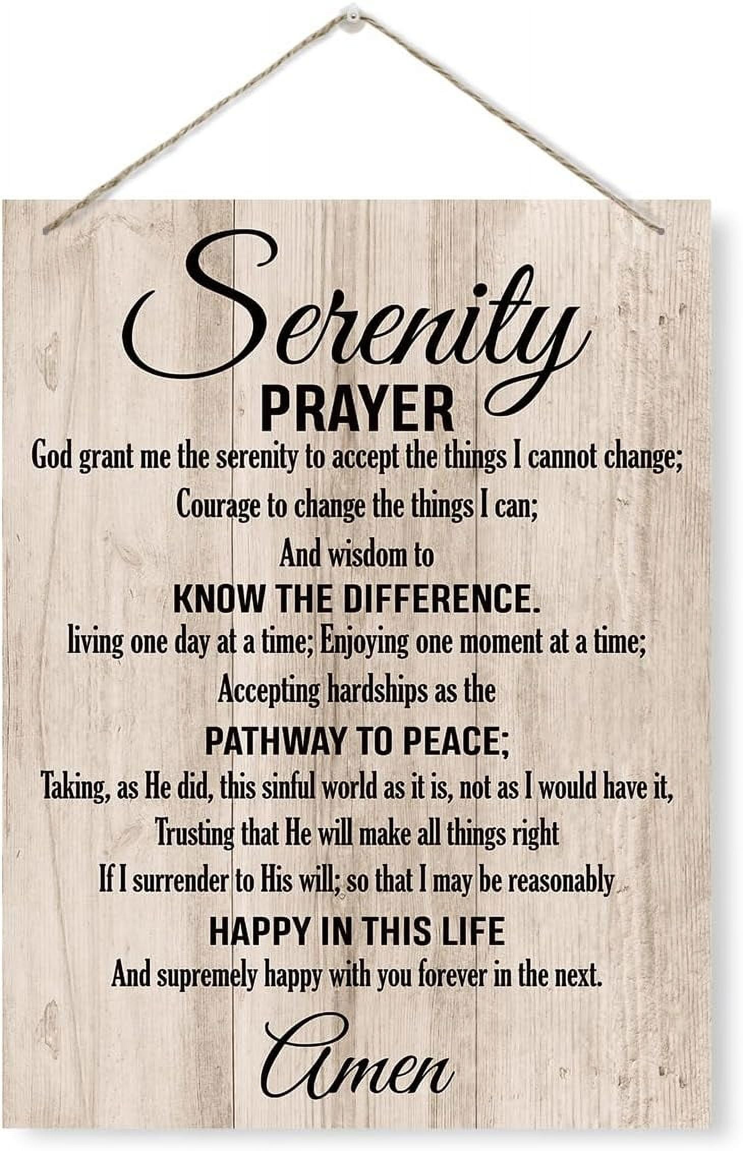 8x10 inch Serenity Prayer Sign God Grant me The Serenity to Accept The ...