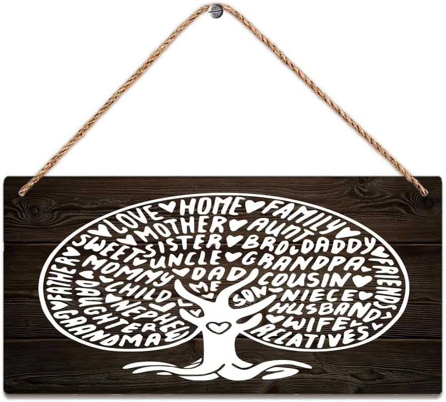 8x10 inch Wall Art Decor Wooden Sign Family Tree Wood Sign Custom Wood ...