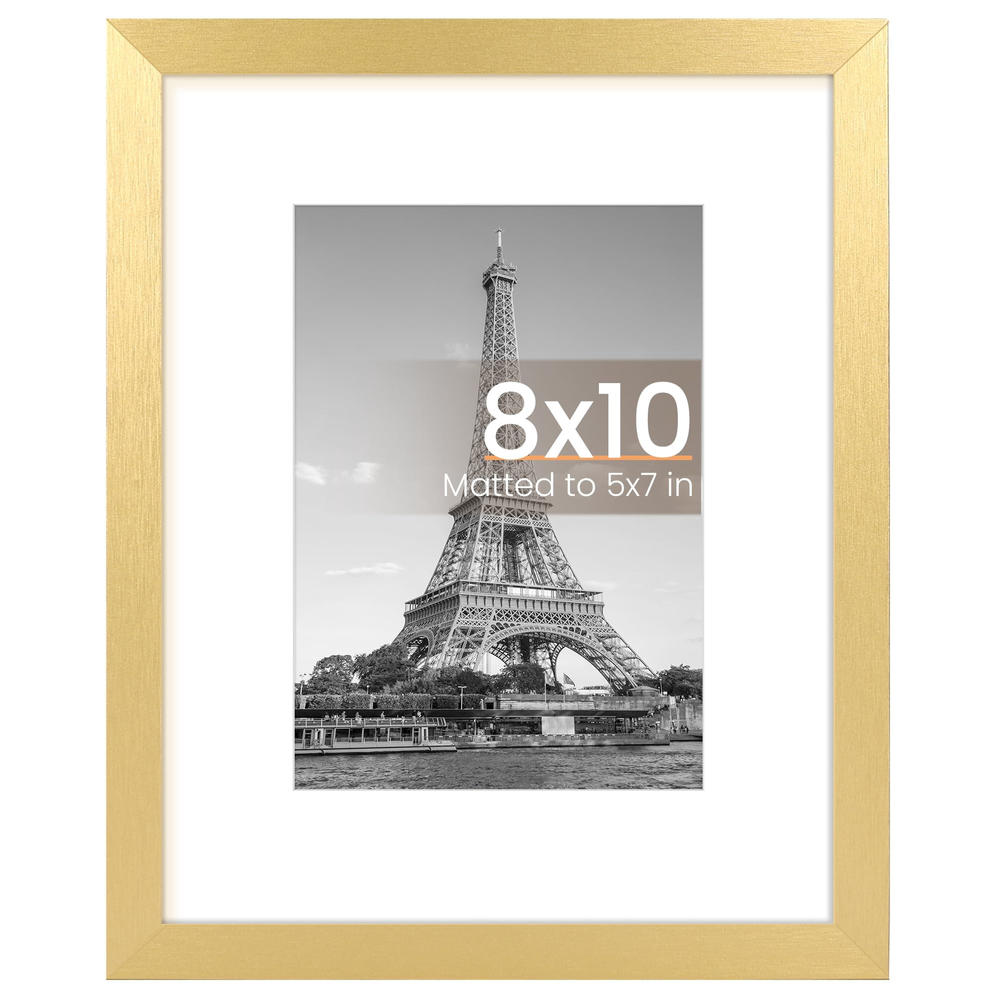 8x10 photo frame, can display 5x7 inch photos with padding or 8x10 inch ...
