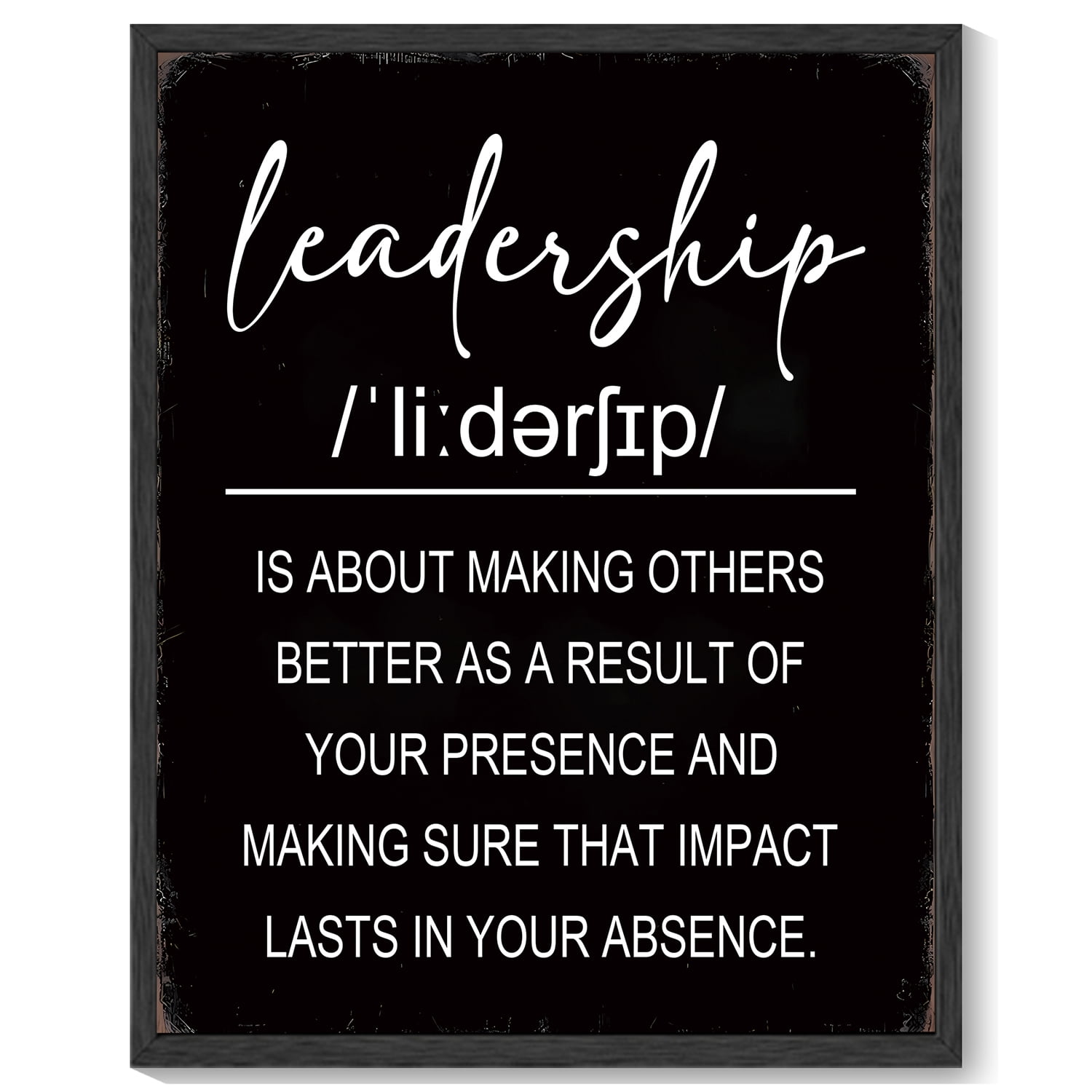 8x10in Black Framed Inspirational Leadership Wall Art Motivational ...