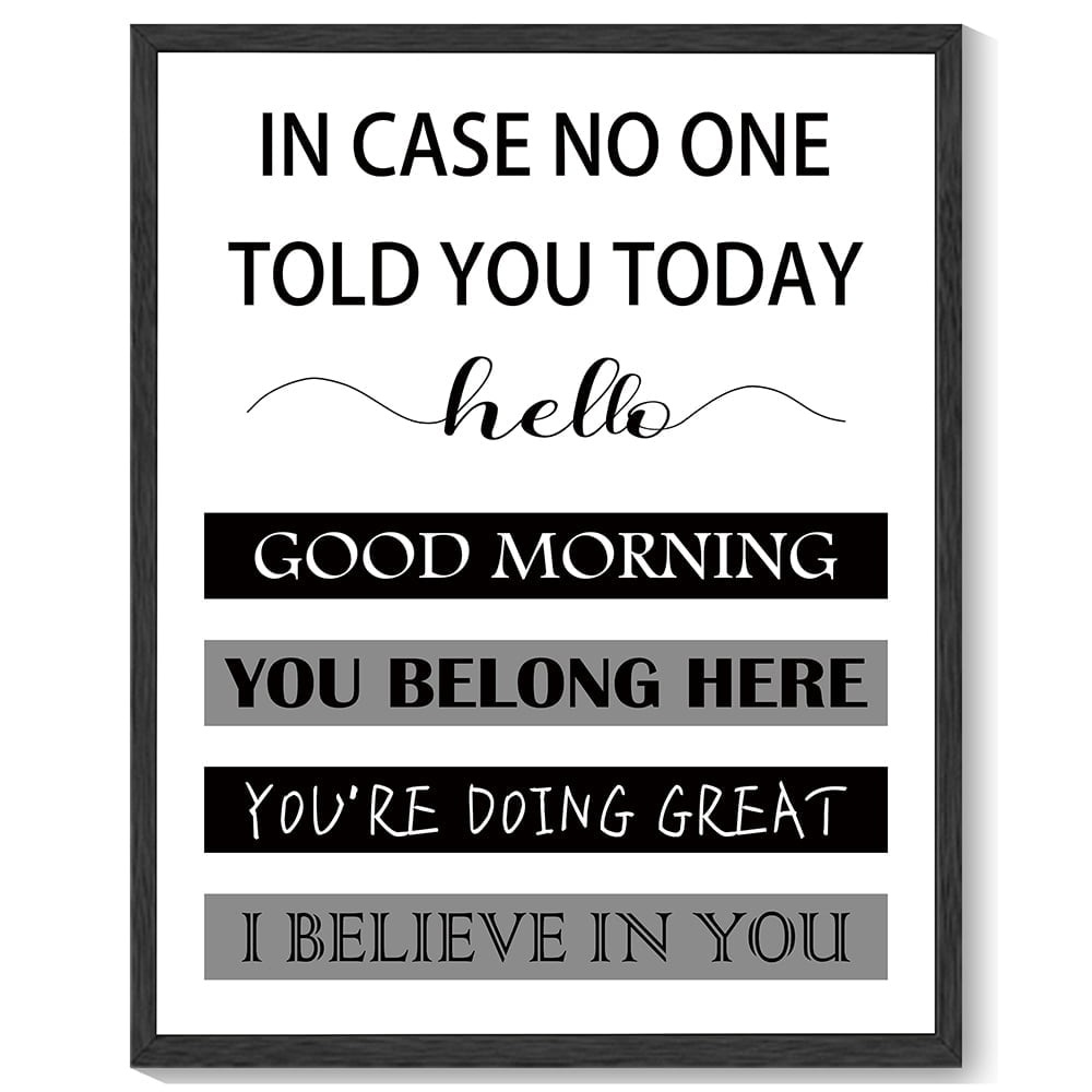 8x10in Black Framed Inspirational Wall Art In Case No One Told You ...