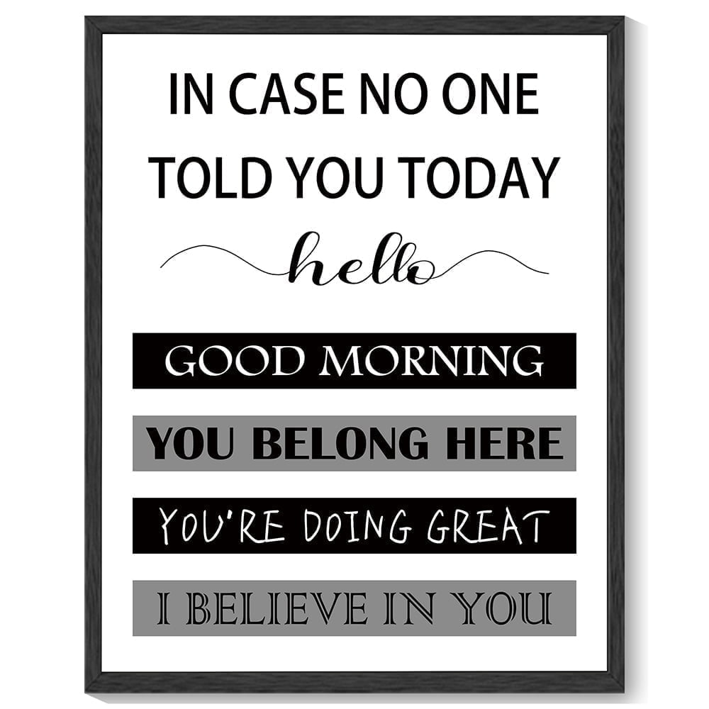 8x10in Black Framed Inspirational Wall Art In Case No One Told You ...